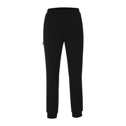 Jogginghose Uhlsport "Jogginghose ID Women", Damen, Gr. S, US, schwarz, Obermaterial: 72% Baumwolle CO(Bio). 28% Polyester Pol. recyc.., Hosen Jogginghose