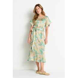 Midikleid RICHROYAL, Damen, Gr. 42, N-Gr, lagoon, Web, Obermaterial: 100% Viskose, gebl&uuml;mt, regular fit Midi, Rundhals, eingesetzt gerader Abschluss, Kleider Midikleid, Regular fit mit Rundhalsausschnitt