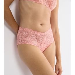 Slip Triumph "Amourette Maxi", Damen, Gr. 36, cherry rose, Microfaser, Obermaterial: 83% Polyamid, 17% Elasthan, Unterhosen Slip, Stretch-Spitze