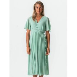 Jerseykleid TEESHOPPEN "TEESHOPPEN Dress Lina", Damen, Gr. Lx34, gr&uuml;n, Obermaterial: 100% Polyester, Kleider Jerseykleid