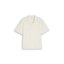 Tom Tailor Denim Herren Relaxed Fit Poloshirt aus Baumwolle, wei&szlig;, Uni, Gr. XXL