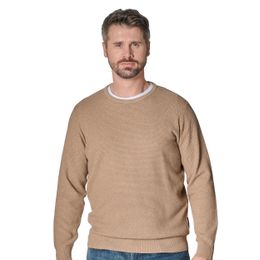 Strickpullover Casamoda "Casamoda Pullover uni", Herren, Gr. L, braun, 100% Baumwolle, Pullover Strickpullover