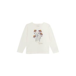 Longsleeve Minymo "Longsleeve MIT-shirt LS", M&auml;dchen, Gr. 116, beige (eggnog), Obermaterial: 95% Baumwolle CO. 5% Elasthan EL., Blusen