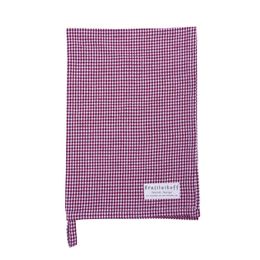 Krasilnikoff Geschirrhandtuch kleinkariert aus Baumwolle 50x70 cm, scarlet red skandinavische Deko Online Shop