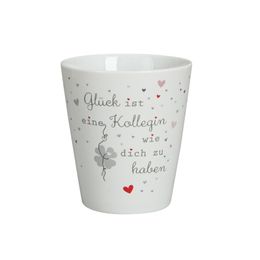 Krasilnikoff Happy Mug Becher, Gl&uuml;ck ist eine Kollegin wie Dich zu haben 10 cm, &Oslash; 8,7 cm, 330 ml skandinavische Deko Online Shop