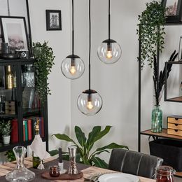 hofstein Gastor H&auml;ngeleuchte Glas 15 cm Klar, 3-flammig