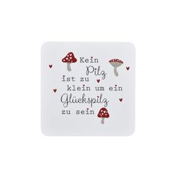 Krasilnikoff Untersetzer Gl&uuml;ckspilz 10,5 x 10,5 cm skandinavische Deko Online Shop