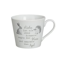 Krasilnikoff Happy Cup, Hase und Igel 9 cm, &Oslash; 10 cm, 400 ml skandinavische Deko Online Shop