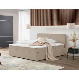 P & B Boxbett, Beige, Textil, H2, H&ouml;he ca. 17 cm, 160x200 cm, Schlafzimmer, Betten, Doppelbetten
