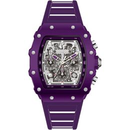 Invicta Racing 69709 Herrenuhr - Quarzwerk - Acryl mit silbernem Zifferblatt - 43 mm