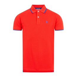 U.S. Polo Assn. Herren Poloshirt aus Baumwolle mit Kontrastdetails