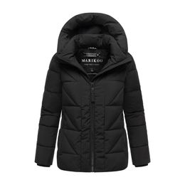 Marikoo Damen Winterjacke Kuschelnasee mit Kapuze und Fleecefutter
