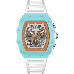 Invicta Racing 69708 Herrenuhr - Quarzwerk - Acryl mit silbernem Zifferblatt - 43 mm