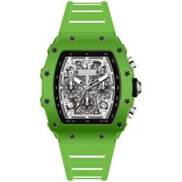 Invicta Racing 69705 Herrenuhr - Quarzwerk - Acryl mit silbernem Zifferblatt - 43 mm