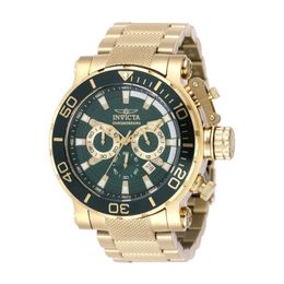 Invicta Coalition Forces 50230 Herrenuhr - Quarzwerk - Edelstahl mit gr&uuml;nem Zifferblatt - 52 mm