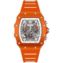 Invicta Racing 69697 Herrenuhr - Quarzwerk - Acryl mit silbernem Zifferblatt - 43 mm