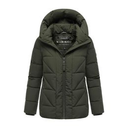 Marikoo Damen Winterjacke Kuschelnasee mit Kapuze und Fleecefutter