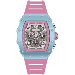 Invicta Racing 69706 Herrenuhr - Quarzwerk - Acryl mit silbernem Zifferblatt - 43 mm