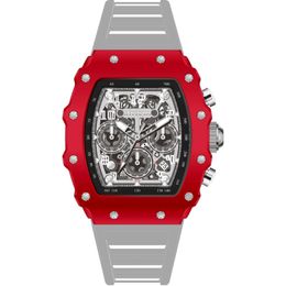 Invicta Racing 69692 Herrenuhr - Quarzwerk - Acryl mit silbernem Zifferblatt - 43 mm