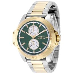 Invicta Speedway 50356 Herrenuhr - Quarzwerk - Edelstahl mit gr&uuml;nem Zifferblatt - 44 mm