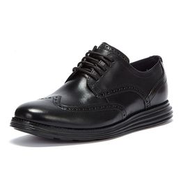 Kaufen Sie Cole Haan &Oslash;riginalgrand Wing Oxford Herrenschuhe In Schwarz/Schwarz Mit Brogue-Details