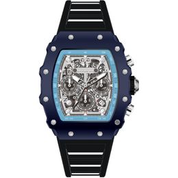 Invicta Racing 69707 Herrenuhr - Quarzwerk - Acryl mit silbernem Zifferblatt - 43 mm