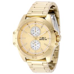 Invicta Speedway 50355 Herrenuhr - Quarzwerk - Edelstahl mit goldenem Zifferblatt - 44 mm