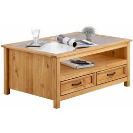 Couchtisch OTTO HOME "Selma", beige (natur gebeizt, gewachst), B:100cm H:45cm T:70cm, Tische, Couchtisch, mit sch&ouml;ner Holzstruktur