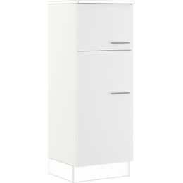 K&uuml;hlumbauschrank IMPULS K&Uuml;CHEN "Valencia & Tirana", Breite/H&ouml;he: 60/147,5 cm", wei&szlig;, B:60cm H:147,5cm T:57,6cm, Dekorfolie, Holzwerkstoff, Schr&auml;nke, vormontiert, mit zwei Dreht&uuml;ren
