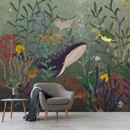Fototapete SUPERFRESCO EASY "Unter dem Meer", blau, H:2,8m L:2,8m, Vlies, Tapeten, Design Tapeten