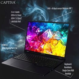 Captiva Gaming-Notebook "Ultimate Gaming R10-1193GE", schwarz, 32 GB RAM 2.000 GB SSD, Ryzen 9, ohne Windows, Notebooks
