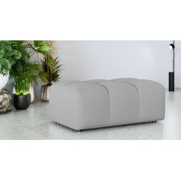 Polsterhocker OTTO HOME "TUURE Sitzhocker, Bubble-Optik, Ma&szlig;e B/T/H: 124/80/46 cm", grau, B:124cm H:46cm T:80cm, 100% Polyester, Hocker, Polsterhocker, moderne Steppung, hoher Sitzkomfort und modernes Design