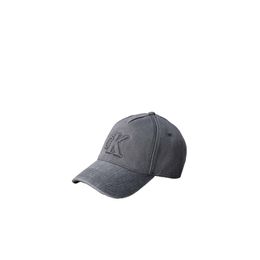 Baseball Cap Calvin Klein "SEASONAL LOGO DENIM CAP", Damen, dunkelgrau, Web, Baumwolle, unifarben, Caps, Regular fit und gr&ouml;&szlig;enverstellbar