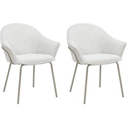 Esszimmerstuhl OTTO HOME "Aliy", creme, cream, B:66cm H:83cm T:64cm, 100% Polyester, St&uuml;hle, Esszimmerstuhl, pflegeleichter Cord Bezug, edles pulverbeschichtetes Metallgestell