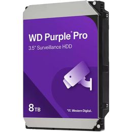 Western Digital interne HDD-Festplatte "Purple Pro Smart Video 8TB", lila (silber, schwarz), 8 TB, Festplatten
