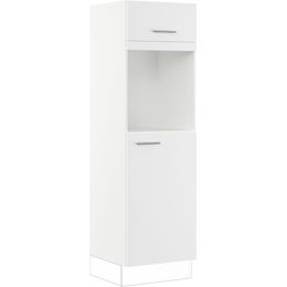 Backofen/K&uuml;hlumbauschrank IMPULS K&Uuml;CHEN "Valencia & Tirana", Breite/H&ouml;he: 60/190,7 cm", wei&szlig;, B:60cm H:190,7cm T:57,6cm, Dekorfolie, Holzwerkstoff, Schr&auml;nke, Backofenumbauschrank K&uuml;hlschrankumbauschrank Umbauschrank, vormontiert, mit Klappt&uuml;r, mit Dreht&uuml;r