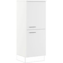 K&uuml;hlumbauschrank IMPULS K&Uuml;CHEN "Valencia & Tirana", Breite/H&ouml;he: 60/147,5 cm", wei&szlig;, B:60cm H:147,5cm T:57,6cm, Dekorfolie, Holzwerkstoff, Schr&auml;nke, vormontiert, mit zwei Dreht&uuml;ren
