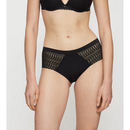 Maxislip Triumph "Aura Spotlight", Damen, Gr. 46, schwarz, Microtouch, Obermaterial: 79% Polyamid, 21% Elasthan, k&ouml;rpernah, Unterhosen, moderne Grafikspitze, elastischer Bund, Microfaser