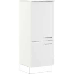 K&uuml;hlumbauschrank IMPULS K&Uuml;CHEN "Valencia & Tirana", Breite/H&ouml;he: 60/147,5 cm", wei&szlig;, B:60cm H:147,5cm T:57,6cm, Dekorfolie, Holzwerkstoff, Schr&auml;nke, vormontiert, mit Dreht&uuml;ren, mit verstellbarem Fachboden