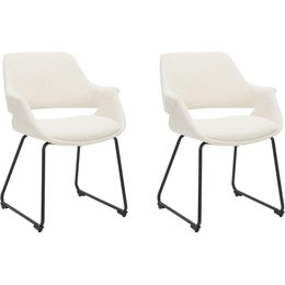 Esszimmerstuhl OTTO HOME "Genna", creme, cream, B:58cm H:79cm T:57cm, Polyester, St&uuml;hle, Esszimmerstuhl, pflegeleichter Webstoff Bezug, edles Metallgestell, Sitzh&ouml;he 47 cm