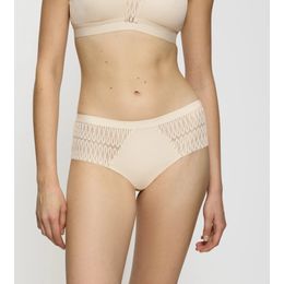 Maxislip Triumph "Aura Spotlight", Damen, Gr. 38, beige (creamy dream), Microtouch, Obermaterial: 79% Polyamid, 21% Elasthan, k&ouml;rpernah, Unterhosen, moderne Grafikspitze, elastischer Bund, Microfaser