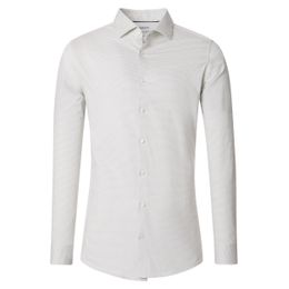 Businesshemd Venti "Venti Businesshemd Jerseyflex gestreift", Herren, Gr. 46, Normalgr&ouml;&szlig;en, beige (champagner), 89% Baumwolle, 11% Elasthan, gestreift, sehr figurbetont, Hemden