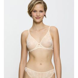 B&uuml;gel-BH Triumph "Amourette Charm", Damen, Gr. 85, Cup E, beige (creamy dream), Spitze, Obermaterial: 74% Polyamid, 26% Elasthan, BHs B&uuml;gel-BH, elegante Stretch-Spitze, weich, Cups leicht gef&uuml;ttert