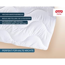 Microfaserbettdecke OTTO HOME "Mailo Bettdecke 135x200 cm, 155x220 cm", wei&szlig;, B:135cm L:200cm, Obermaterial: 100% Polyester. F&uuml;llung: 100% Polyester, Bettdecken, Microfaserbettdecke, Sommer, Winter, Decke, kuschelweicher Microfaser-Feinbatist Bezug