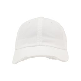 Flex Cap Flexfit "Flexfit Unisex Low Profile Destroyed Cap", Gr. onesize, wei&szlig;, 100% Baumwolle, unifarben, Caps