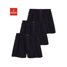 H.I.S. Weiter Boxer H.I.S, Herren, Gr. 6, 3 Stk., schwarz, Jersey, Obermaterial: 95% Baumwolle, 5% Elasthan, unifarben, bequem, Unterhosen, in legerer Passform