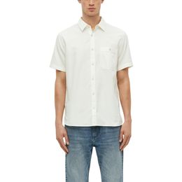 Kurzarmhemd s.Oliver, Herren, Gr. L, N-Gr, ecru, Web, Obermaterial: 100% Baumwolle, unifarben, normal h&uuml;ftbedeckend, Rundhals, abgesteppte Kante, Hemden