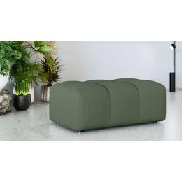 Polsterhocker OTTO HOME "TUURE Sitzhocker, Bubble-Optik, Ma&szlig;e B/T/H: 124/80/46 cm", gr&uuml;n, B:124cm H:46cm T:80cm, 100% Polyester, Hocker, Polsterhocker, moderne Steppung, hoher Sitzkomfort und modernes Design