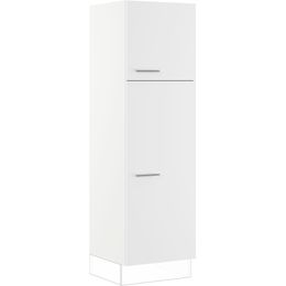 K&uuml;hlumbauschrank IMPULS K&Uuml;CHEN "Valencia & Tirana", Breite/H&ouml;he: 60/190,7 cm", wei&szlig;, B:60cm H:190,7cm T:57,6cm, Dekorfolie, Holzwerkstoff, Schr&auml;nke, vormontiert, mit Dreht&uuml;ren, mit verstellbarem Fachboden