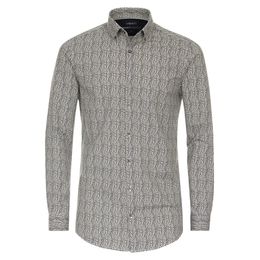 Businesshemd Venti "Venti Businesshemd Jerseyflex Print", Herren, Gr. 37, Normalgr&ouml;&szlig;en, gr&uuml;n, 89% Baumwolle, 11% Elasthan, bedruckt, sehr figurbetont, Hemden